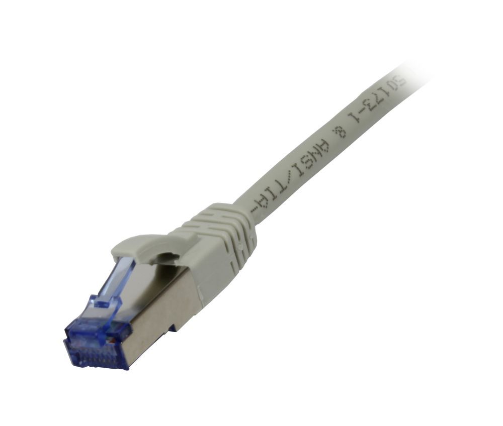 Patchkabel RJ45, CAT6A 500Mhz,10m, grau, S-STP(S/FTP), Komponent ...